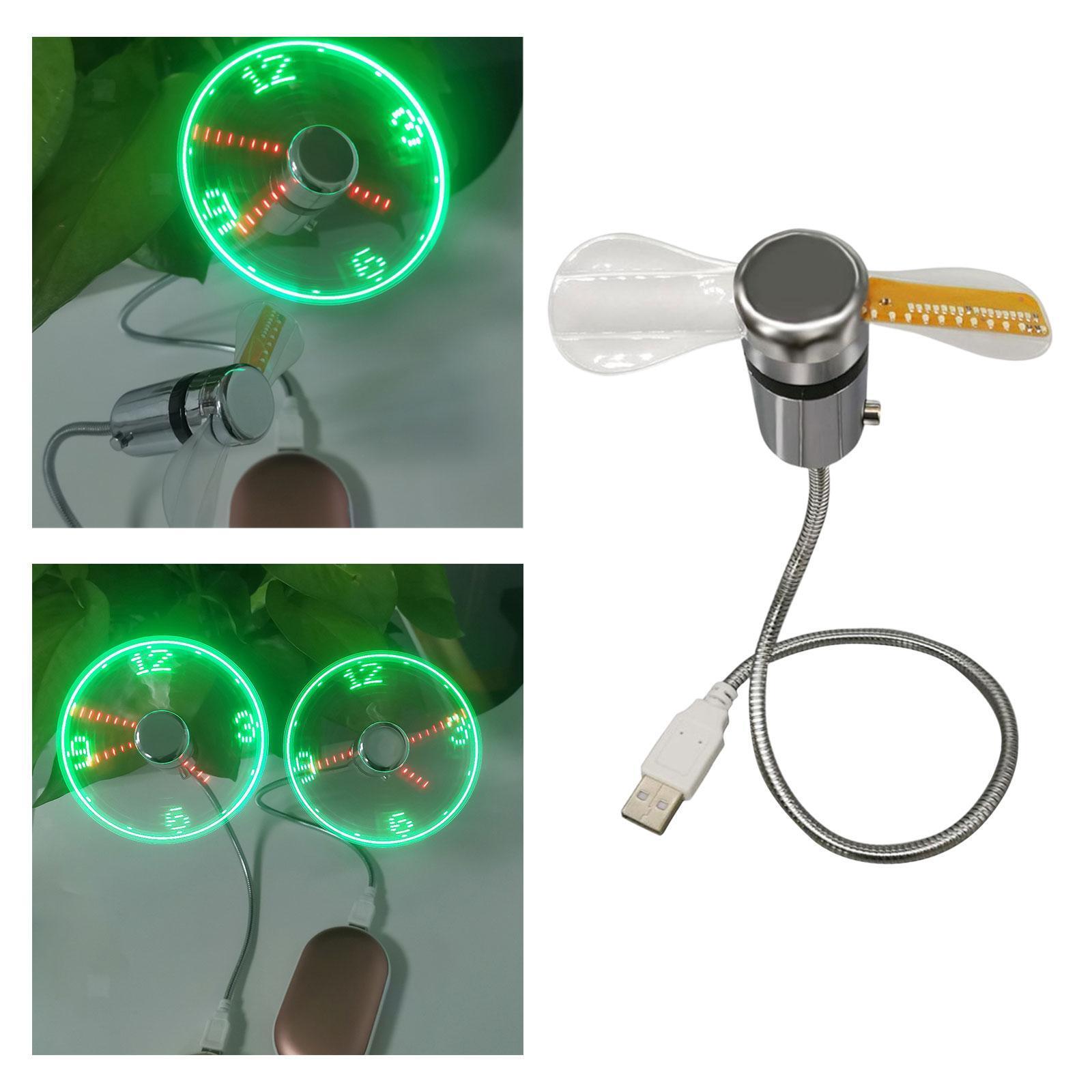 USB Clock Fan Lightweight Practical LED Clock Fan for Gift Apartment | eBay