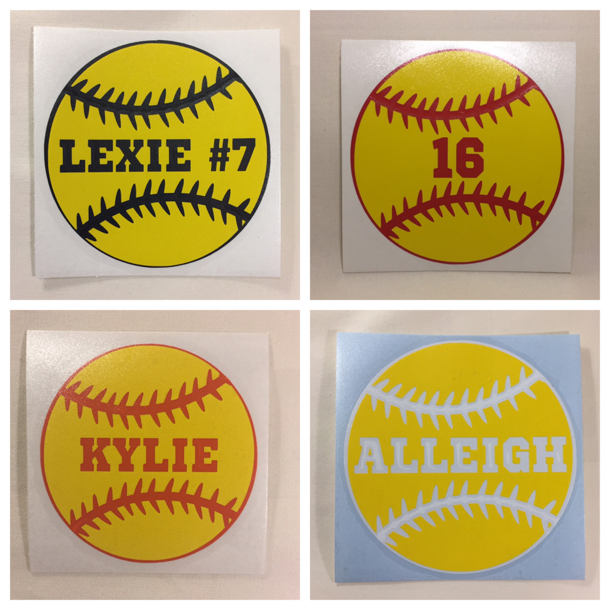 Vinyl Softball Yellow