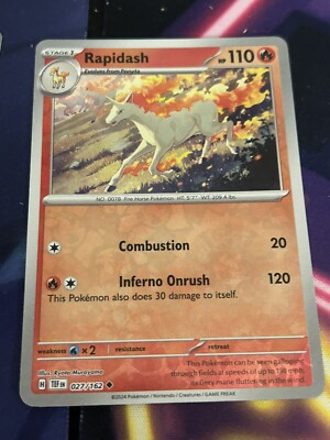 Rapidash - 027/162 - Reverse Holo - Temporal Forces - NM/M - Pokemon ...