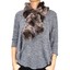 Faux Fur Two Tone Color Pull Through Collar Neck Wrap Loop Infinity ...