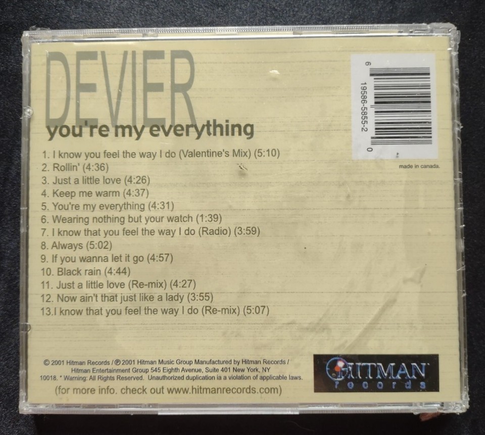 YOU'RE MY EVERYTHING - Devier - Hitman Records 2001 - CD | eBay