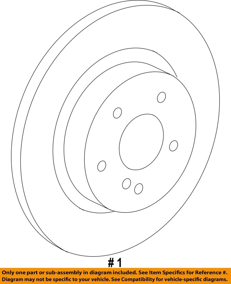 MERCEDES OEM 13-19 GL350 Rear Suspension Brake Components-Rotor ...