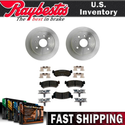 Rear Brake Rotors Ceramic Brake Pads with Hardware For 2004-2006 ...
