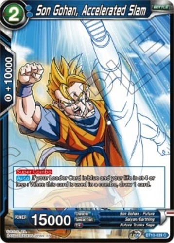 Light Play DBS:M Son Gohan, Accelerated Slam - BT10-039 - C Rise of the Unison W | eBay