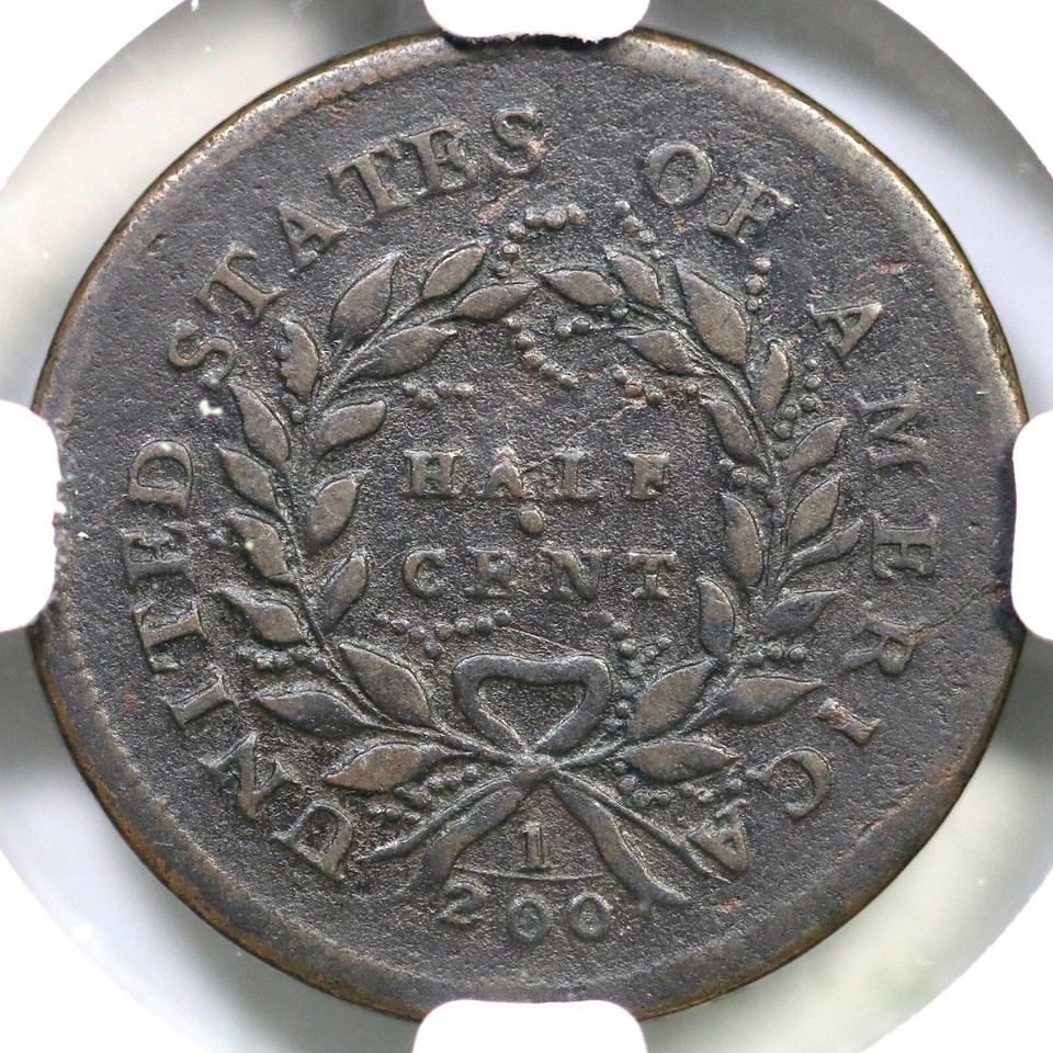 1793 C-2 R-3 NGC VF Details Liberty Cap Half Cent Coin 1/2c | eBay
