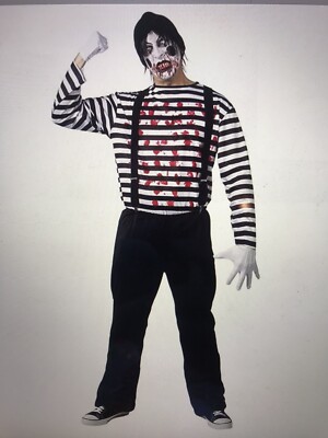 Maniacal Mime Scary Mime Adult Costume Plus or Standard | eBay
