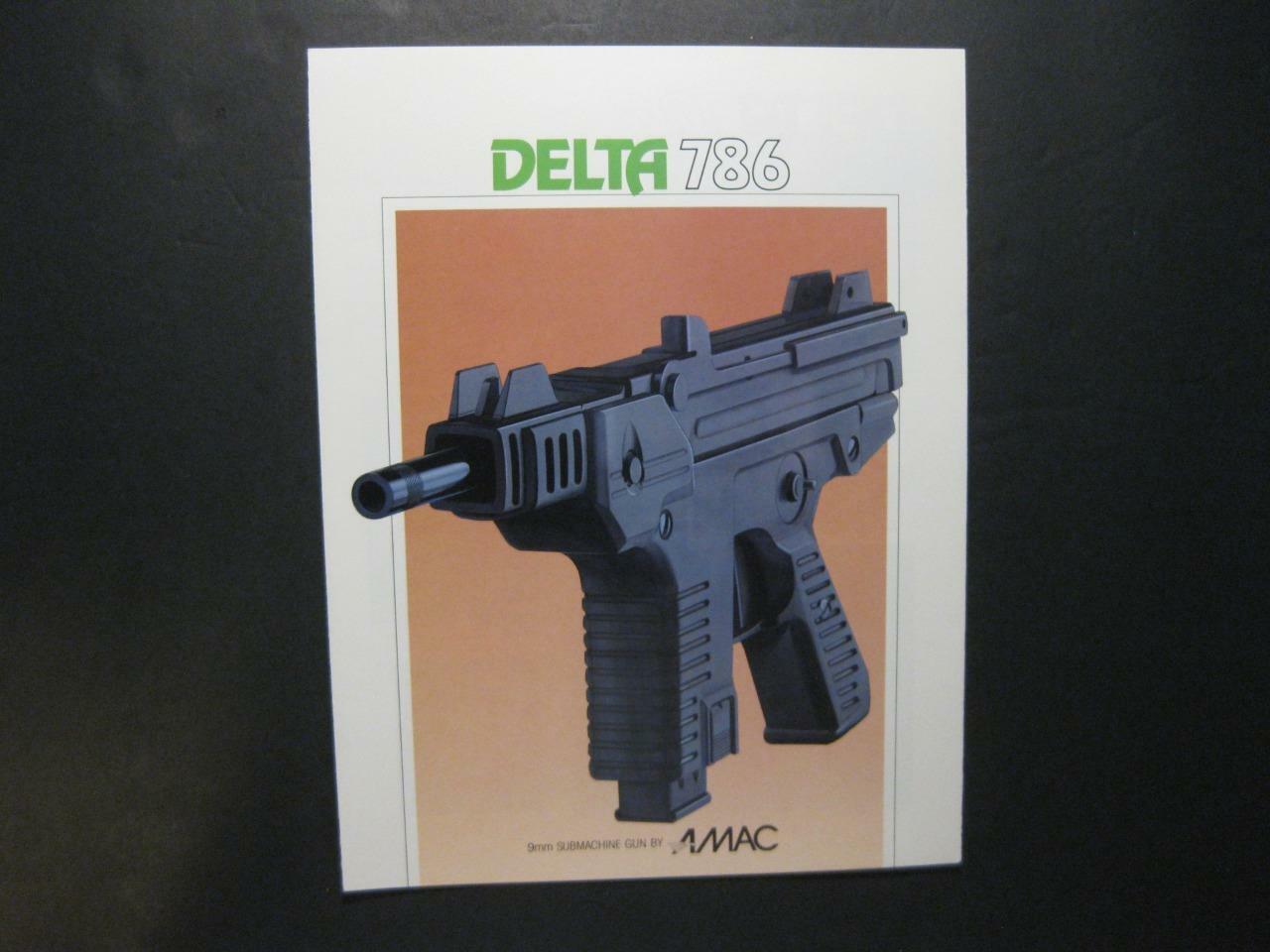 AMAC Delta 786 9MM Submachine Gun Brochure Ad Catalog | eBay