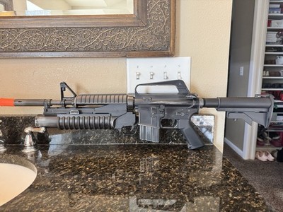 V3 WE Tech XM177 CAR15 Gas Blowback Airsoft Rifle With 203 | eBay