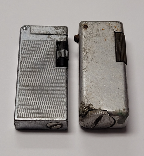 Vintage Swiza & Crown Aluminum Block Lift Arm Lighter Lot | Working ...