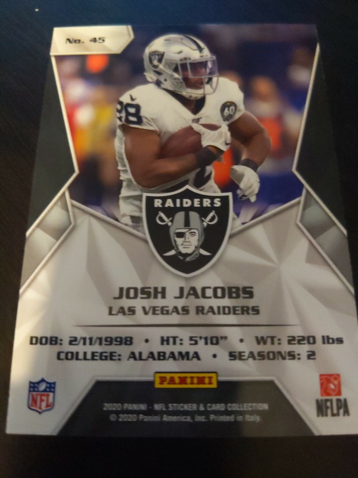 Panini NFL Sticker & Card Collection Josh Jacobs No.45 | eBay