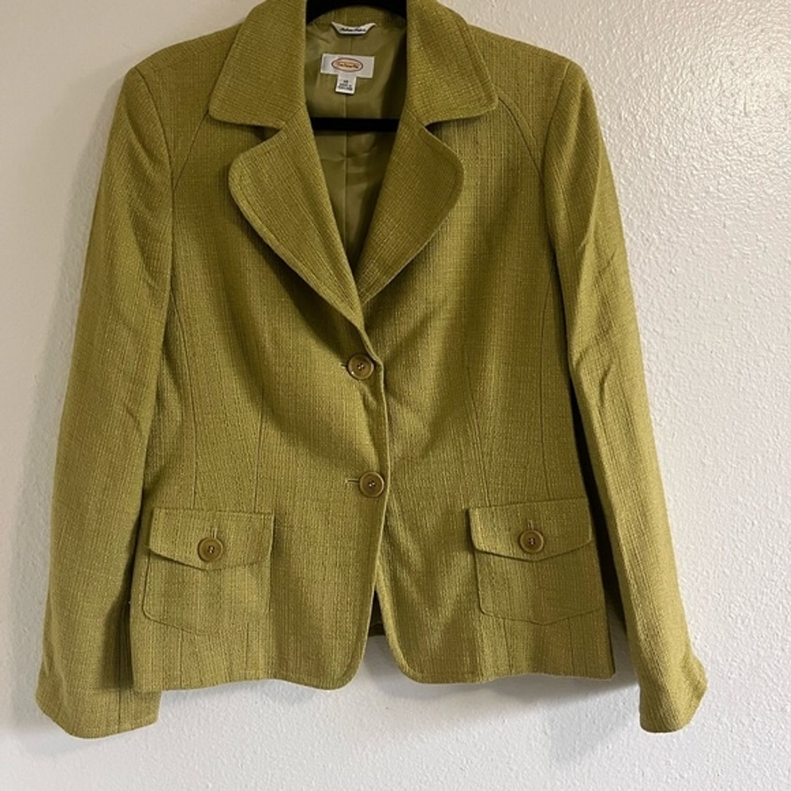 Talbots tweed Blazer with matching scarf Size 12 - Gem
