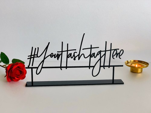 Personalized Metal Hashtag Wedding Sign Freestanding Custom Photo Booth ...