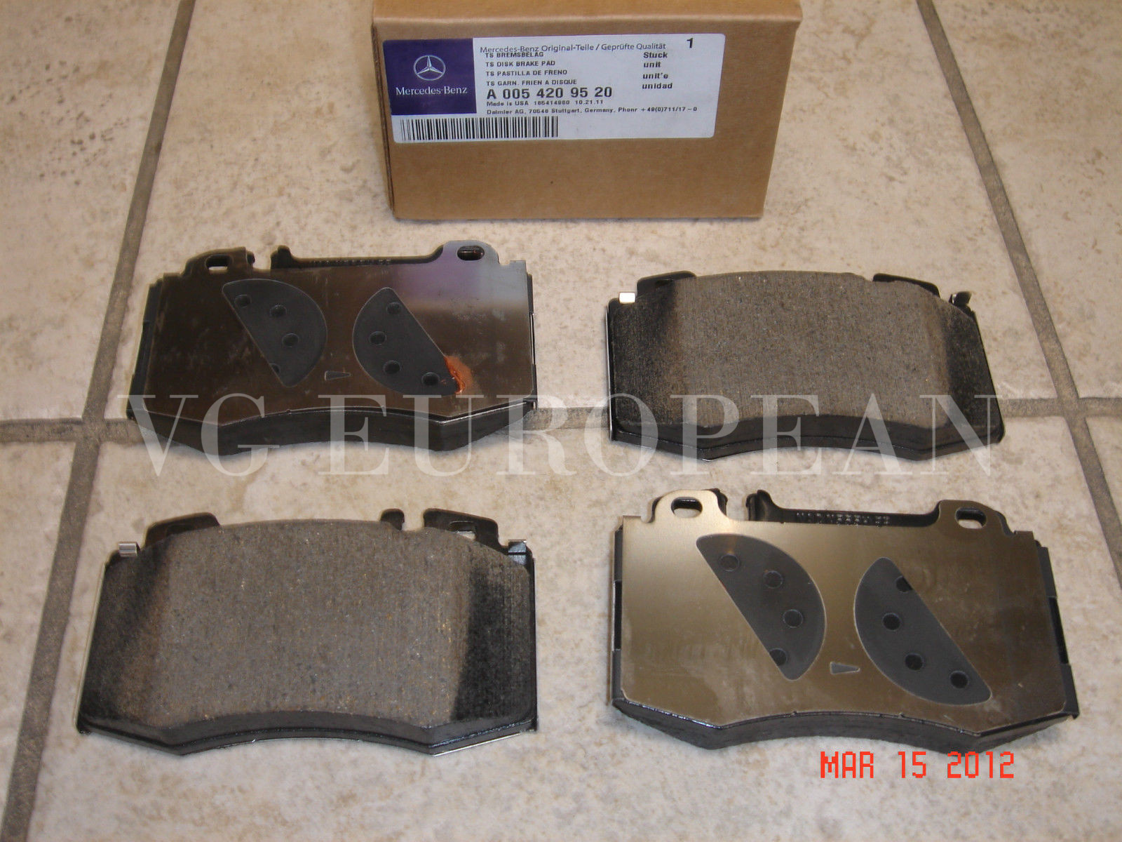 Mercedes R230 SL-Class Genuine Front Brake Pad Set,Pads SL500 SL550 NEW ...