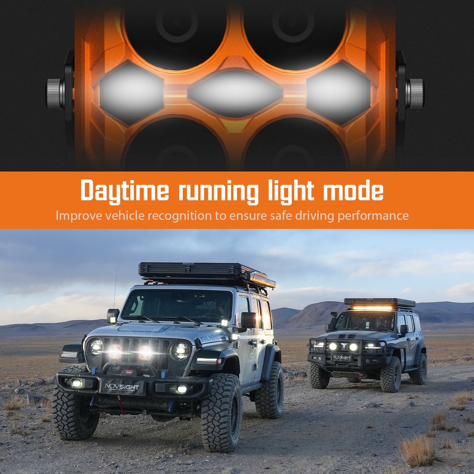 NOVSIGHT CYBER 1 Series 6'' LED Pods Off Road Light with Multi Lighting ...