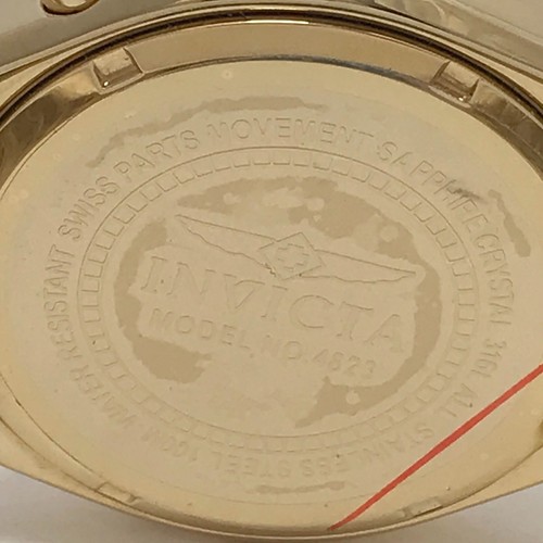 Invicta Chrono Moon Phase Quartz Watch 44mm SS Brown Dial MOP #4823 ...