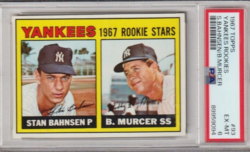 1967 TOPPS #93 YANKEES ROOKIES PSA 6 BOBBY MURCER | eBay