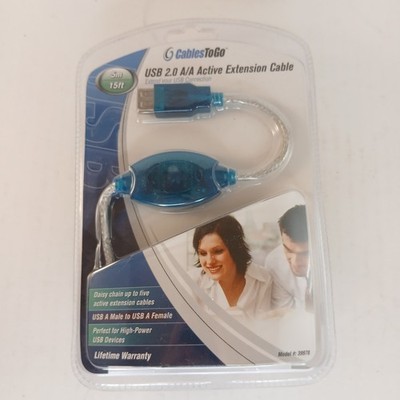 C2G Cables to Go Active Extension Cable Male to Female USB 2.0 5M 39978 ...