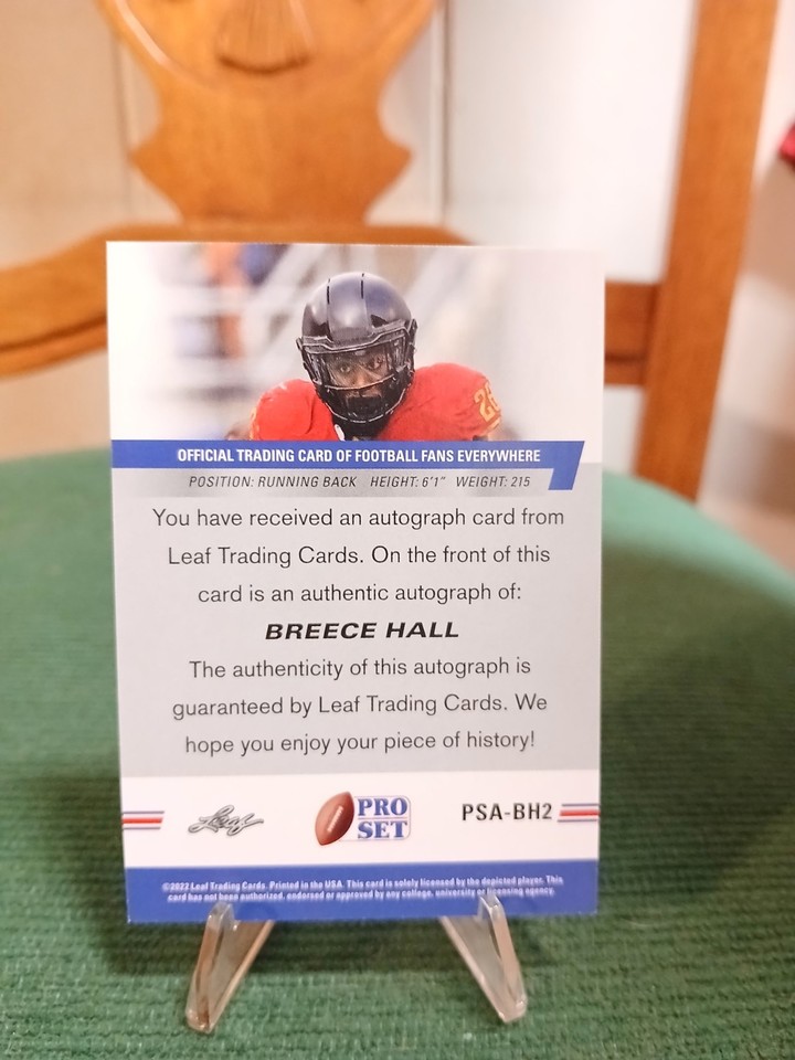 BREECE HALL AUTO 2022 LEAF PRO SET #PSA-BH2 XRC | eBay