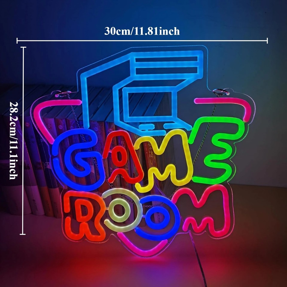 Game Room Neon Sign LED Neon Light for Wall Decor USB Powered for ...