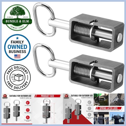 Weld-On Spring Latch Assembly 5/8" Durable Steel Trailer Gate Lock Pack ...