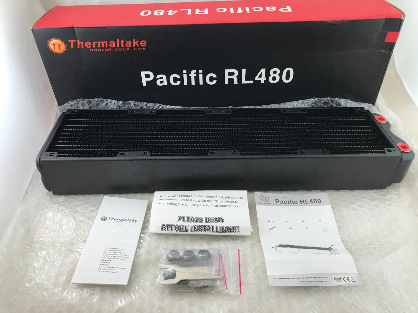 Thermaltake CL-W014-AL00BL-A Pacific RL480 Radiator takes 4 Fans | eBay