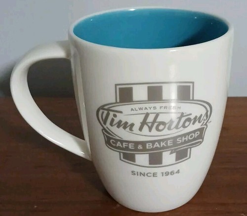 TIM HORTONS LIMITED EDITION 2014 COFFEE CUP MUG AQUA INSIDE | eBay