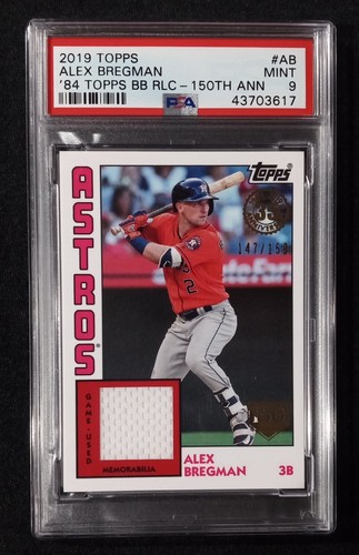 2019 TOPPS ALEX BREGMAN 84′ TOPPS BASEBALL RELICS #84R-AB PSA 9 (147/ ...