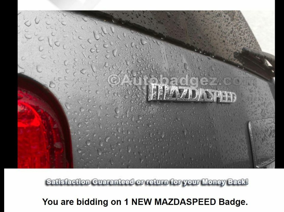 1 - NEW 3D MAZDASPEED Chrome Badge Emblem Miata Mazda 2 3 5 6 RX7 RX8 ...