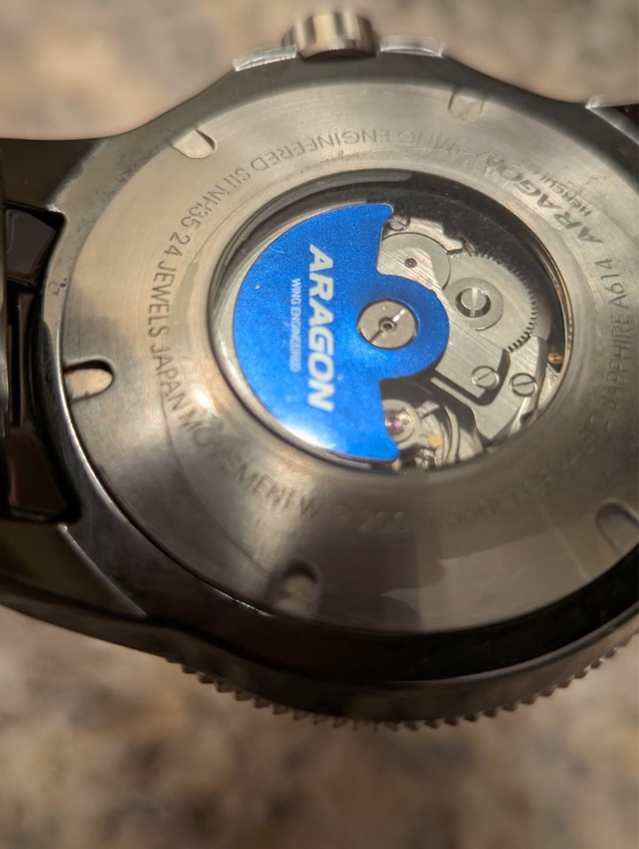 Aragon Hercules Ceramic 50mm Aqua Teal Sky blue MOP mother pearl NH35 ...