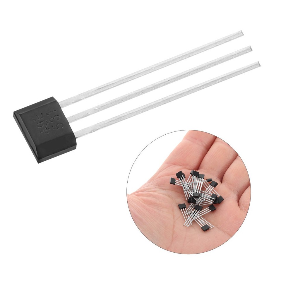 50pcs Hall Effect Sensors - 3 Pin Linear Hall Sensor For Robotics And ...