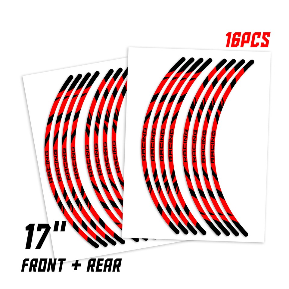 W02B For 2007-2021 Triumph STREET TRIPLE 675 Red Rim Tape Sticker 20 19 ...