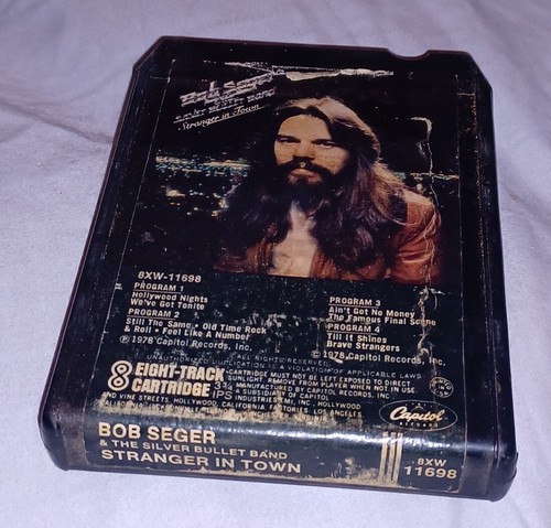 Bob Seger Stranger In Town Capital Records 8XW 11698 8-Track Tape PLAY ...