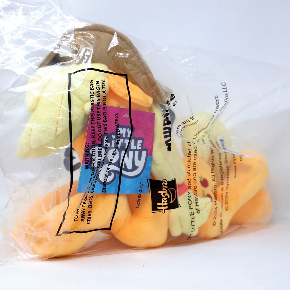 Hasbro My Little Pony Cuddle Applejack Plushie 2024 Official 15" L MLP ...