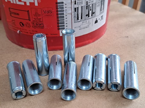 HILTI - HKD-S M12 x 50mm FLUSH ANCHOR CARBON STEEL x 10Pcs | eBay