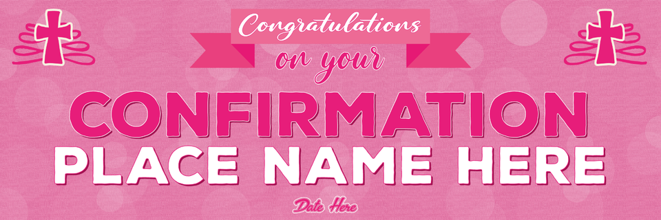 2 PERSONALISED CONFIRMATION BANNERS - CONGRATULATIONS | eBay UK