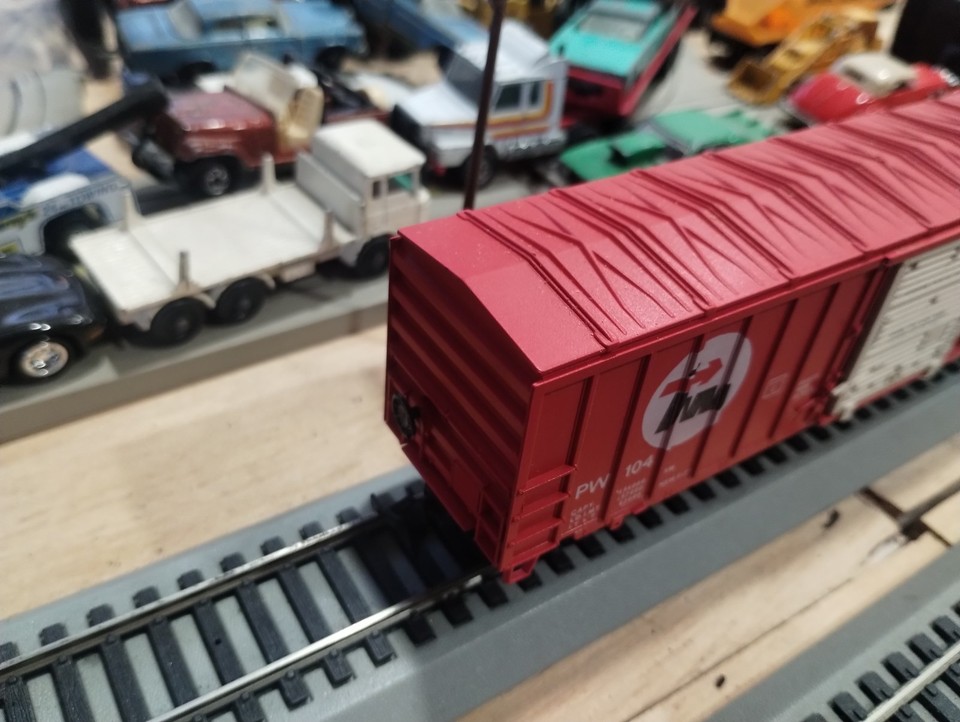 Ho Athearn RED PLASTIC PW PROVIDENCE & WORCESTER RED BOX CAR TRAIN Pw ...