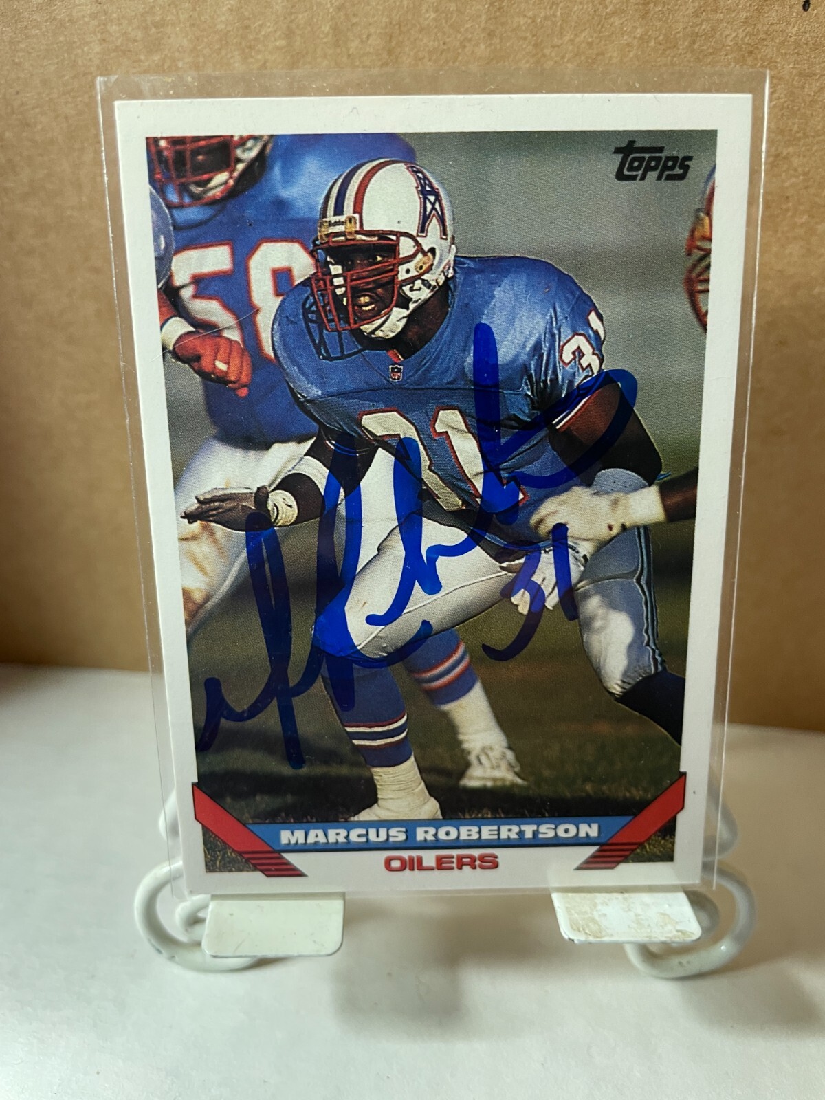 1993 Topps - #651 Marcus Robertson autographed oilers | eBay