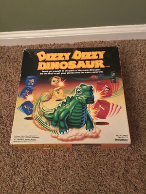Vintage 1987 Pressman Dizzy Dizzy Dinosaur Board Game Near Complete | eBay