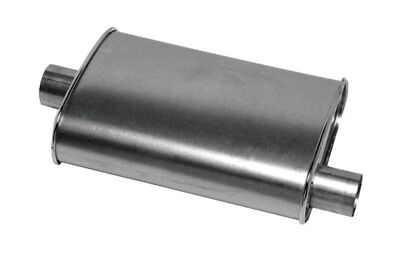 Thrush Muffler Deep Performance Tone Inlet 2.5 Pipe Connection Offset ...