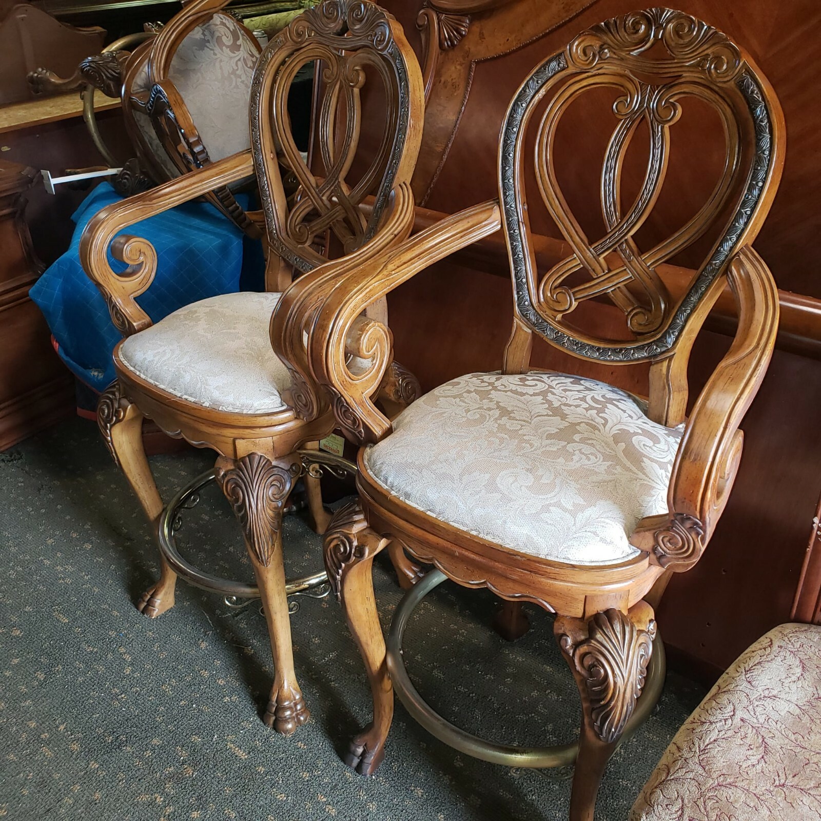 AICO by Michael Amini Eden bar and 2 bar stools | eBay