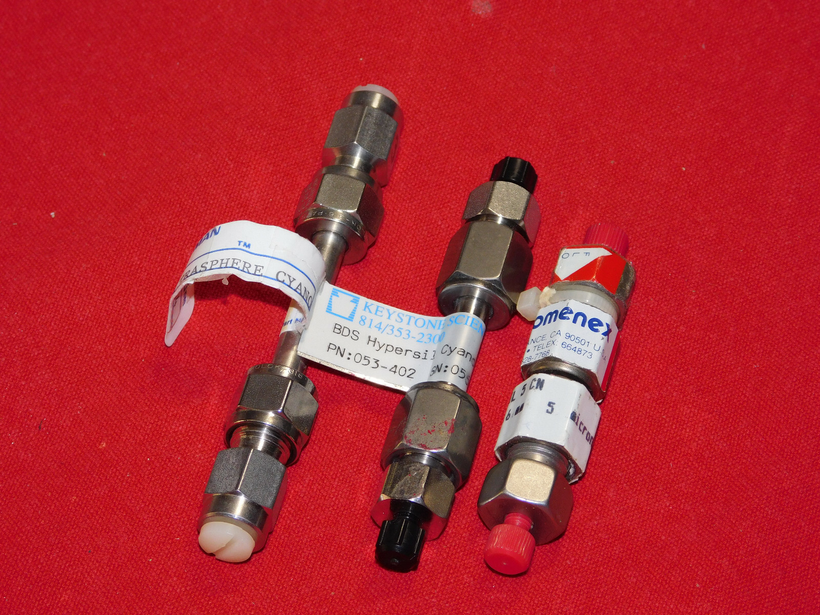 Lot of 3 CN (CYANO) HPLC columns of 75, 50 & 30mm length | eBay