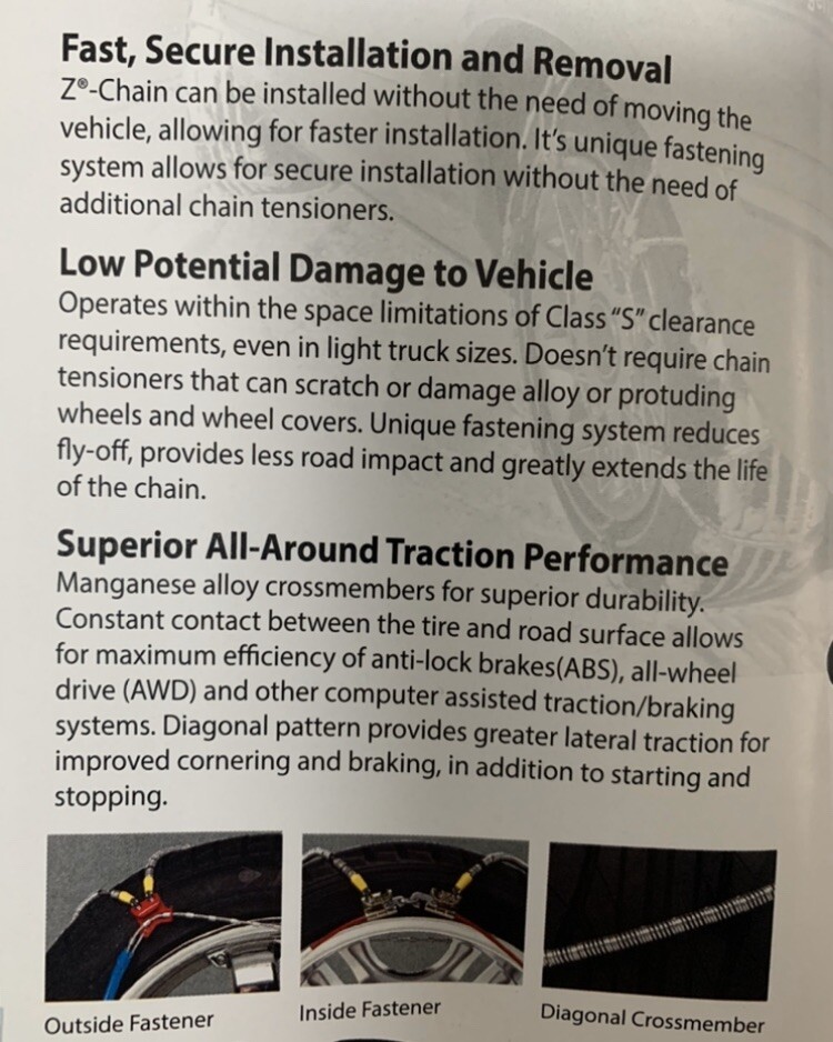 SCC **SEE LIST OF SIZES** LT PRO Z CABLE TIRE CHAINS 55 | eBay