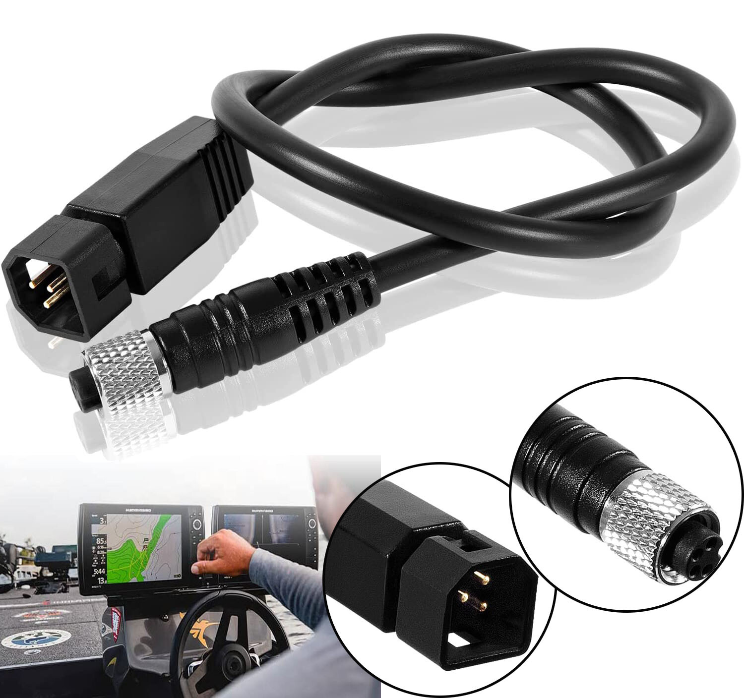 1852068 PVC Adapter Cable For Humminbird Fish Finder Minn Kota US2 ...