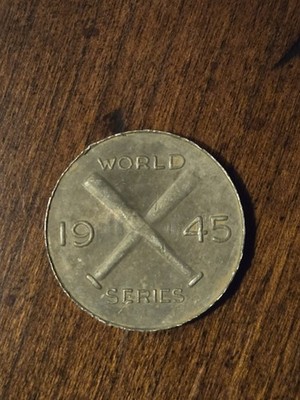 1945 World Series Detroit Tigers vs. Chicago Cubs Aluminum Token Coin ...