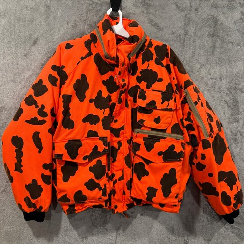Gamehide Hunting Waterproof Jacket Mens XL Blaze Orange Camo Lined Full ...