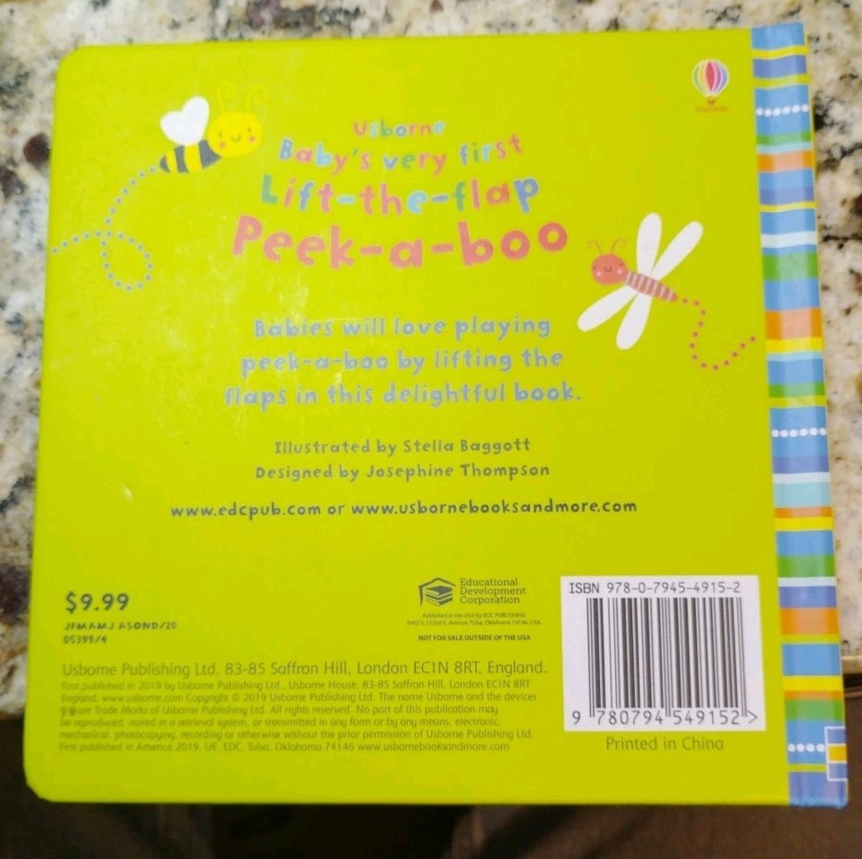 Usborne Baby's Very First Lift-the-Flap Peek-a-Boo by Stella Baggott | eBay