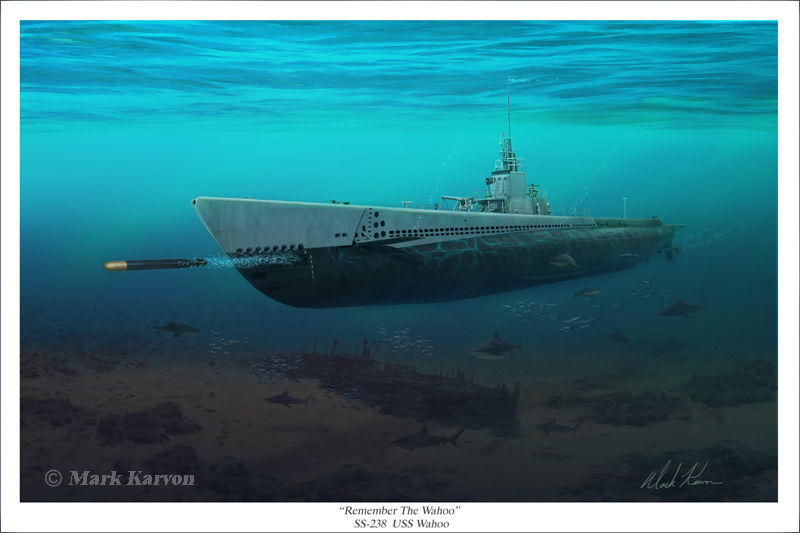 USS Wahoo Submarine Marine Art Print | eBay