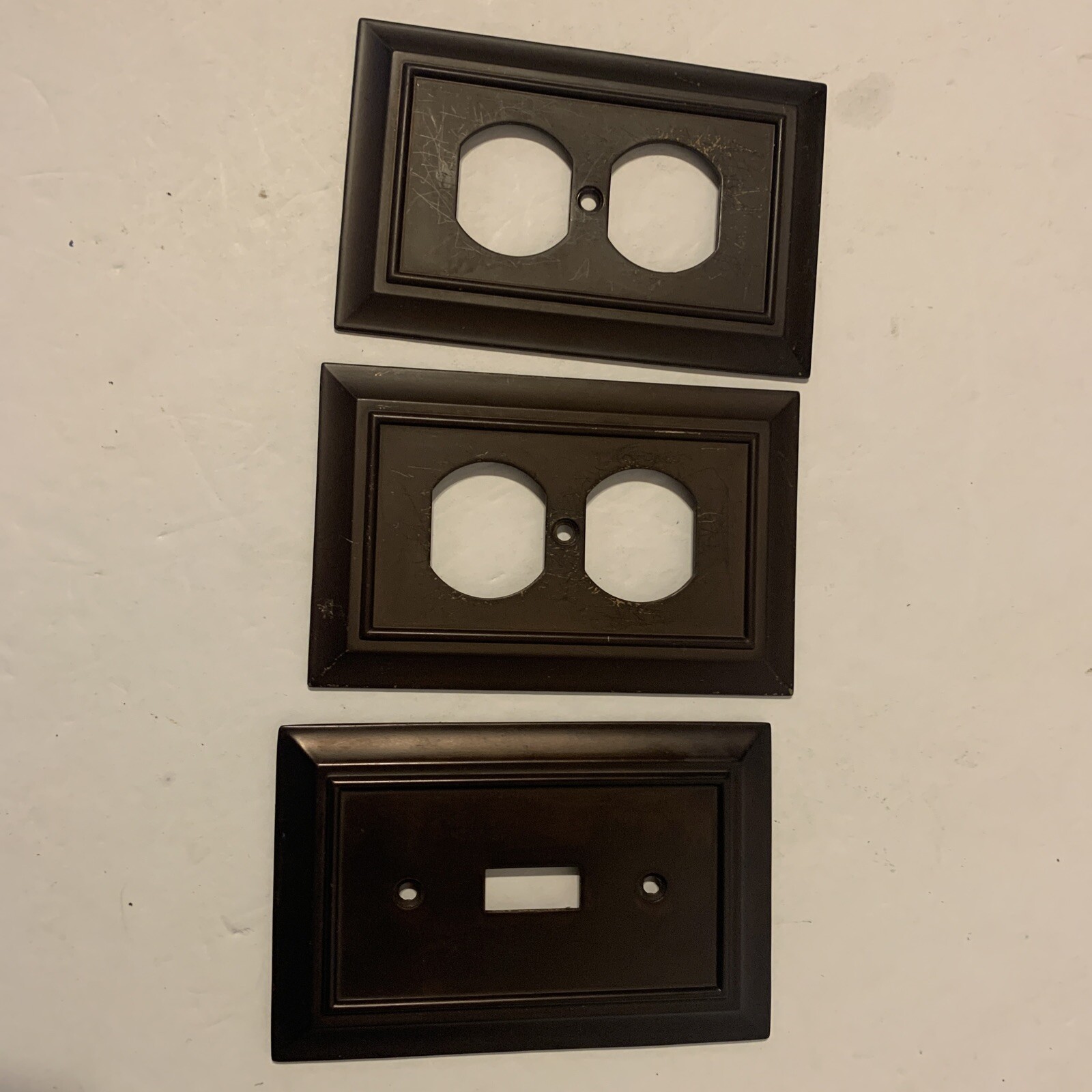 Lot Of Three Metal Outlet Covers Switch Cover Lot 5 | eBay
