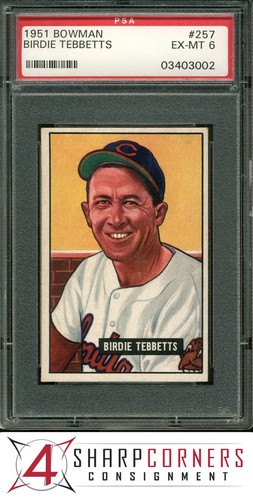 1951 BOWMAN #257 BIRDIE TEBBETTS RC PSA 6 SET BREAK | eBay