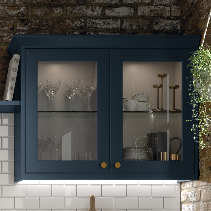 Matt Midnight Blue Kitchen Cabinet Cupboard Shaker Style Doors ...